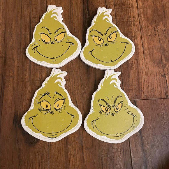 Dr. Seuss | Dining | Dr Seuss The Grinch Set 4 Coasters | Poshmark